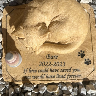 Cat Memorial Stone, Personalized Cat Memorial Gift, Cat Grave Markers ...