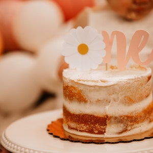 Daisy ONE Cake Topper, Daisy Theme First Birthday, Cake Smash Topper ...