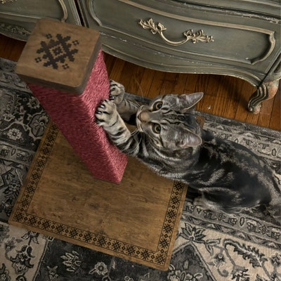 Handmade Cat Scratcher. Pet Furniture, Sisal Rope, Cat Scratching Pads ...