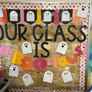 Pastel Pumpkin Patch Bulletin Board Fall Pumpkin Bulletin Board Digital ...