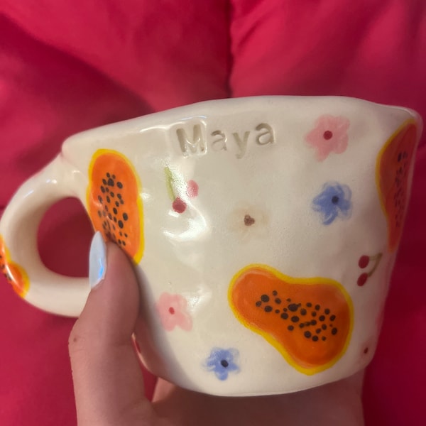 PREORDER: Custom Ceramic Pottery Handmade Mug-cute Aesthetic Mug-mugs ...