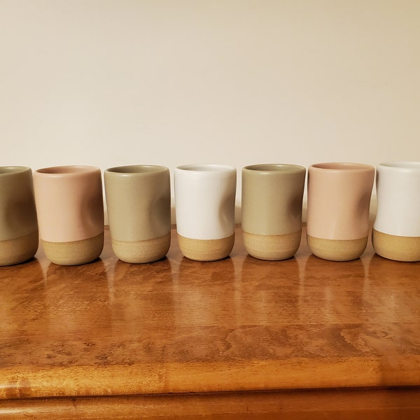 Medium Indent Ceramic Mug/thumbprint Tumblers/minimalist Tea Cup - Etsy
