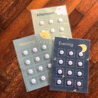 240 Editable Boho Kids Routine Cards + 10 Charts Mega Pack Natural ...