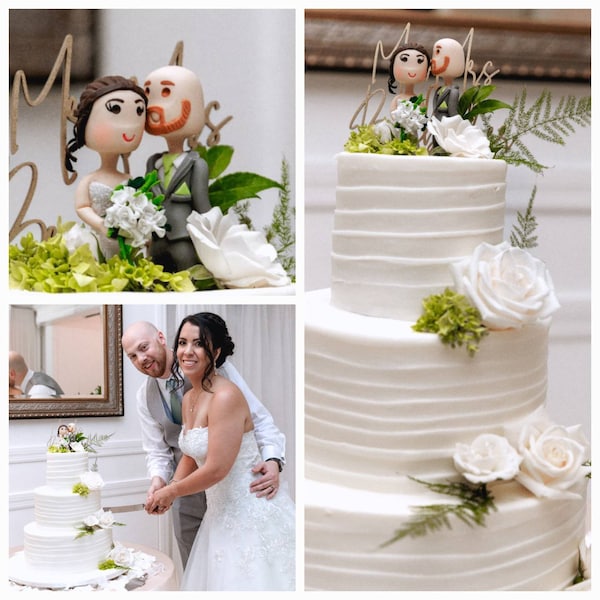Geek Wedding Cake Topper Gamer Couple Players Anime Bride and Groom ...