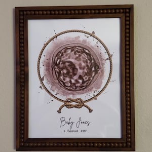 Custom IVF Art Embryo Watercolor Personalized Pregnancy Gift Nursery ...