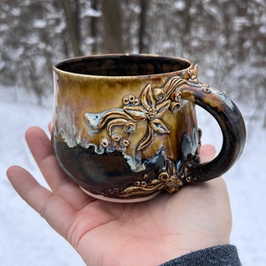 Ceramic Rose Mug With Resin Encasements 14fl Oz - Etsy