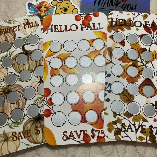 Fall Savings Challenge Scratch off | Savings Scratch off | Scratch and ...
