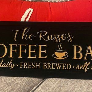 Personalized Coffee Bar Sign Custom Coffee Name Sign Home - Etsy