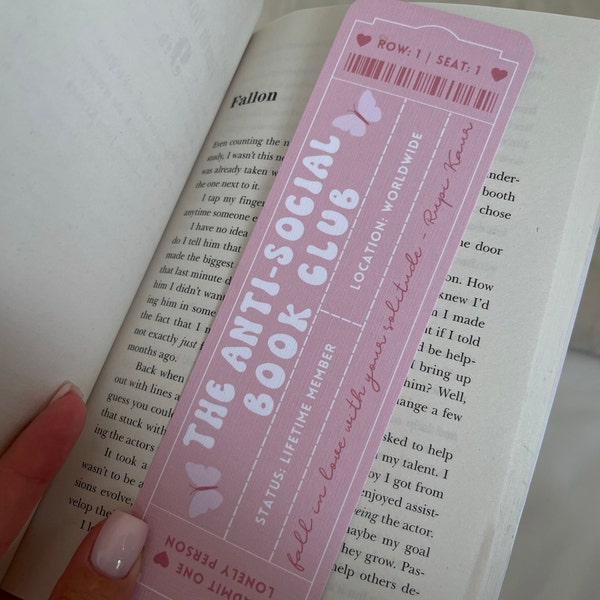 The Anti-social Book Club Bookmark | Feminist Bookmark | Bookmark ...