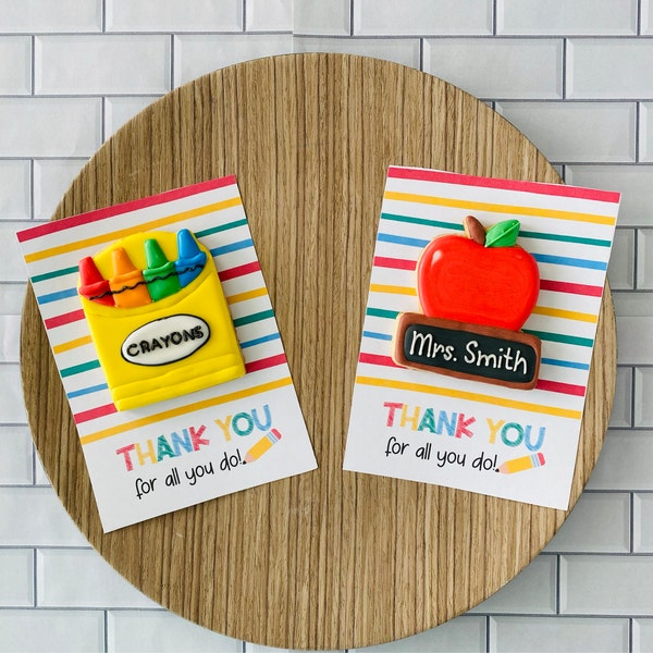 Printable Teacher Cookie Card, TEACHER Appreciation Teacher Thank You ...
