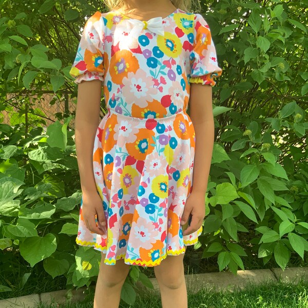 The Amelie Dress PDF Sewing Pattern Size 12 Month - 8 Girls Toddler - Etsy