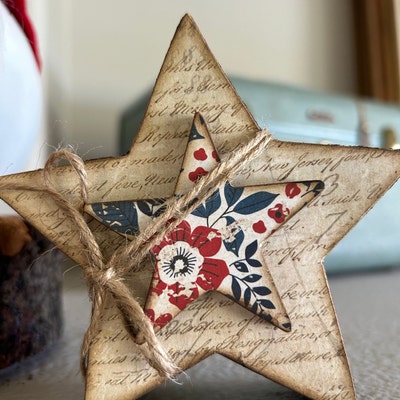 RTS, Patriotic Wood FLORAL Daisy Americana Decor, 4th July Decor ...