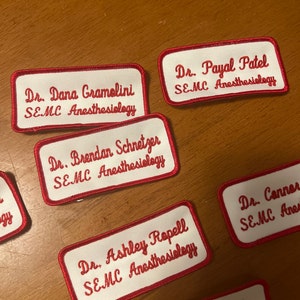 Custom personalized Embroidered Name Tag/ Embroidered Name - Etsy