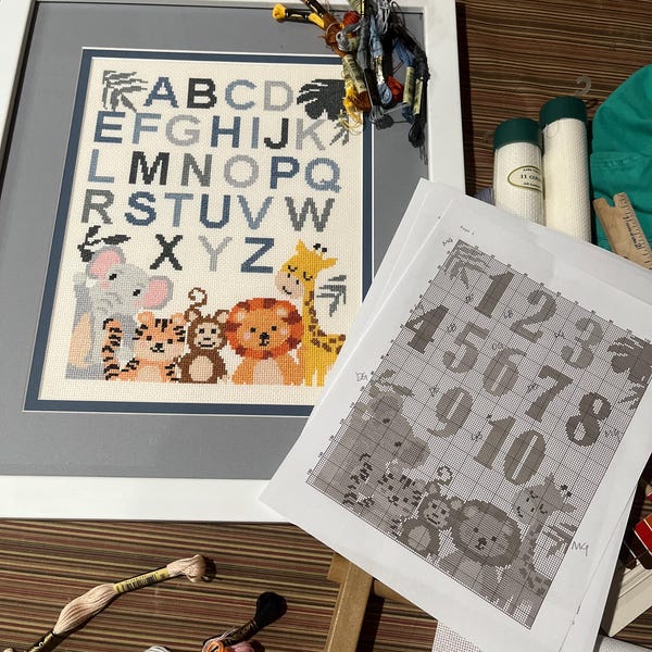 Numbers Cross Stitch Pattern PDF | Modern DIY Design | Easy Counted ...