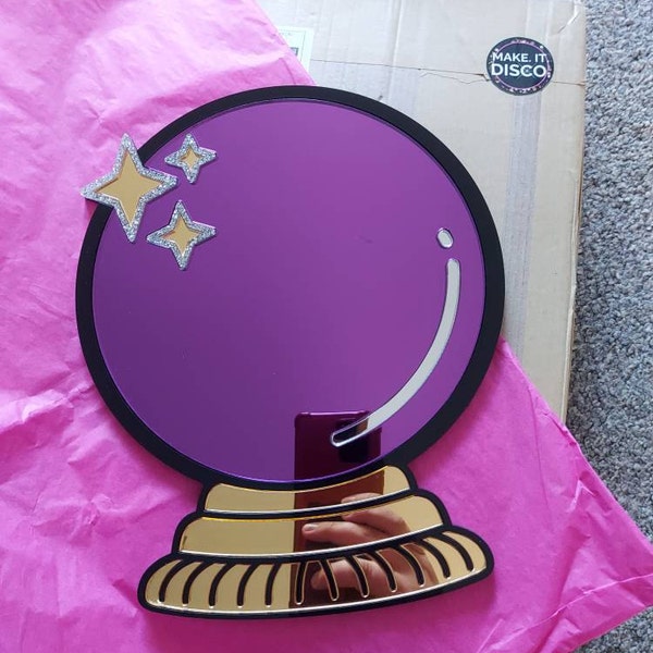 Handmade Crystal Ball Mirror | Wall Decor | Magic | Fortune Teller ...