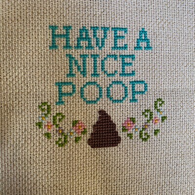 PDF, Have a Nice Poop, Have a Nice Poop Cross Stitch Pattern, Bathroom ...
