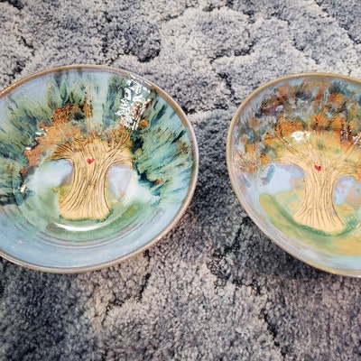 Tree of Life One Wheel Thrown Hand Drawn Bowl MADE TO ORDER - Etsy