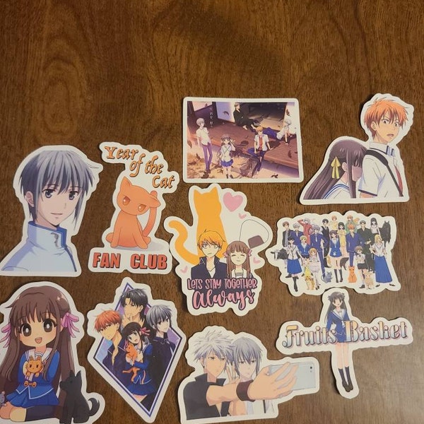 Fruits Basket Stickers | Set of 100 | Waterproof Vinyl Stickers | Anime ...