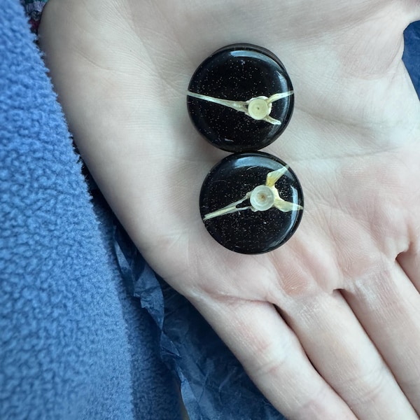Goth Plugs and Bones, Ear Plugs, Resin Plugs, Bones Earrings, Ear ...