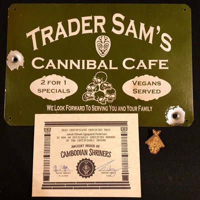 Disneyland Inspired Trader Sam Sign - Etsy