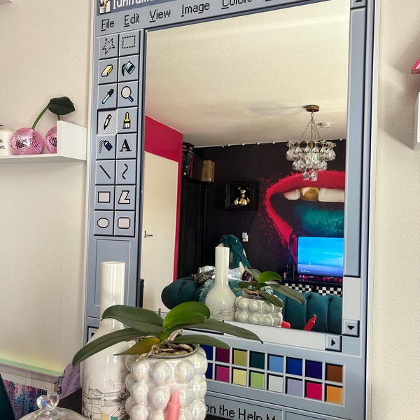 Ms Paint Mirror, Retro Windows Paint Inspired Mirror, Nostalgic ...