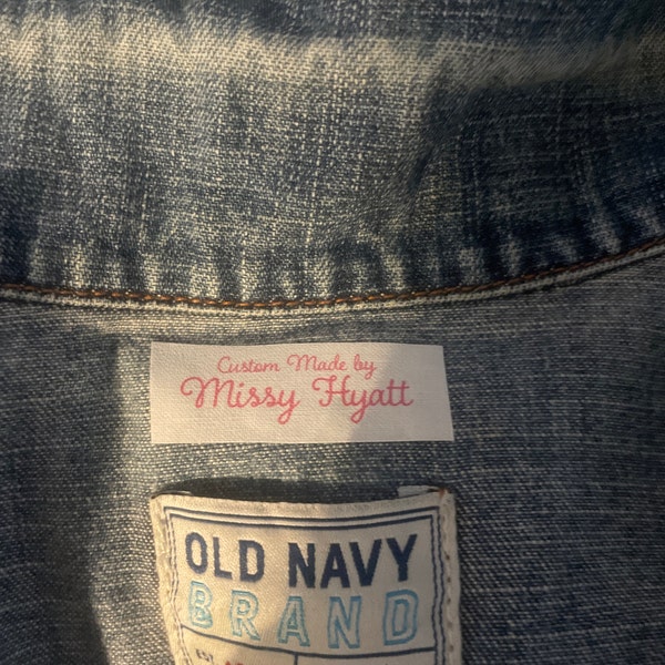 Fabric Name Tags, 30x Cotton Name Labels, Two Line Personalization ...