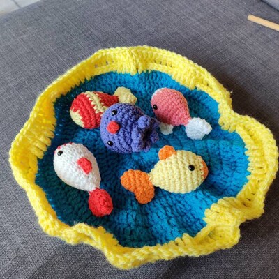 Rainbow Fishing Game and Pond Pattern - Etsy