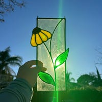 3 Flower Panels Stained Glass Pattern, Stained Glass Patterns ...