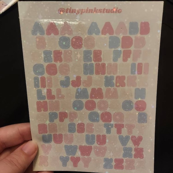 Holographic Bubble Letter Stickers #1 NEW - Etsy