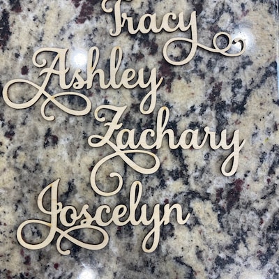 Laser Cut Wood Names Custom Laser Cut Name Signs Wedding Place - Etsy