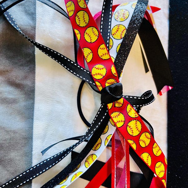 Maroon Streamers, Black Softball Ribbon, Softball Streamers, Softball ...