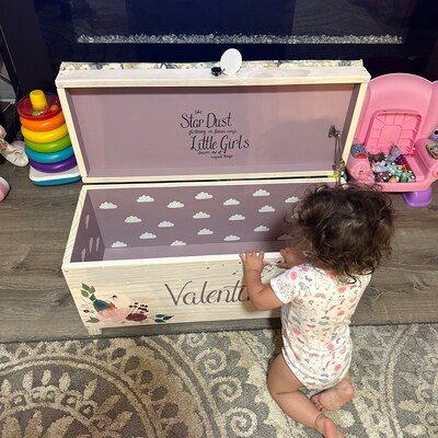 Toy Box NEW HINGES Toy Bin Kids Toy Chest Wood Toy Box - Etsy