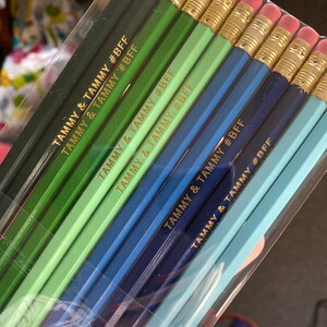 Personalized Pencil Set Custom Pencils Engraved Pencil Foil | Etsy