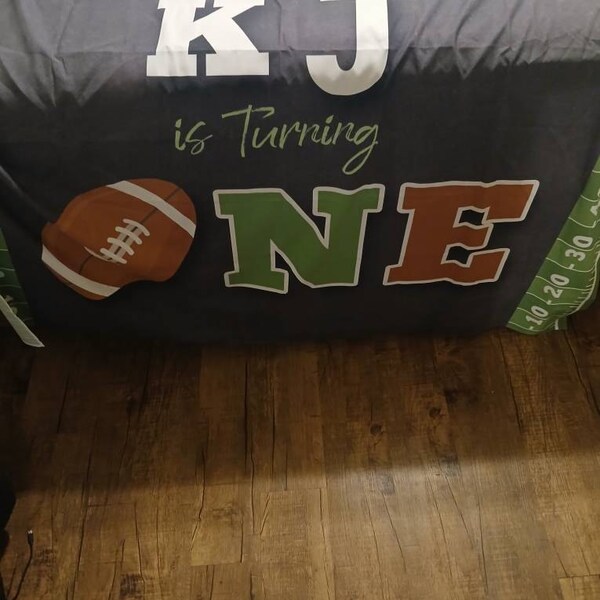 Football First Birthday Decorations, Football Birthday Backdrop, First ...