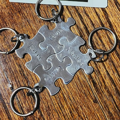 Personalized Keychain Couples Keychains, Better Together, Puzzle ...