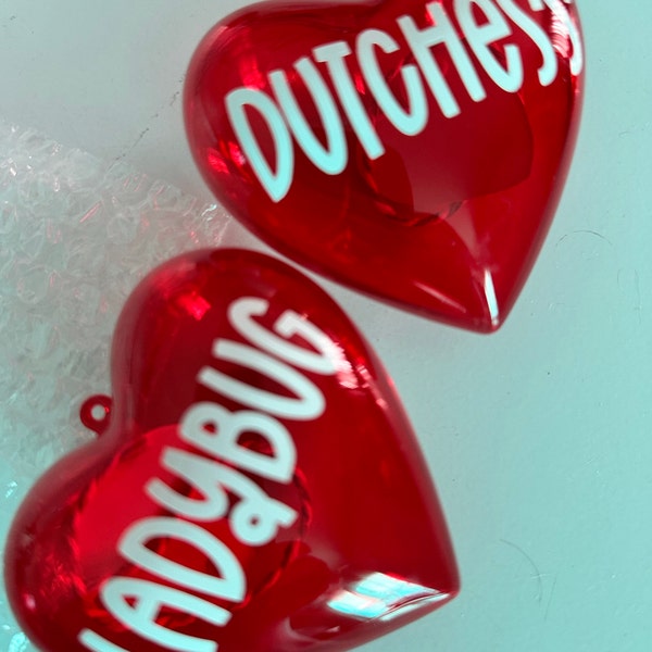 Personalized Valentine's Fillable Red Heart Plastic Containers - Kids ...