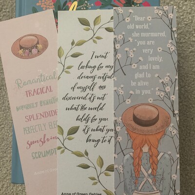 Anne of Green Gables Bookmark L. M. Montgomery Literary Quote Eco ...