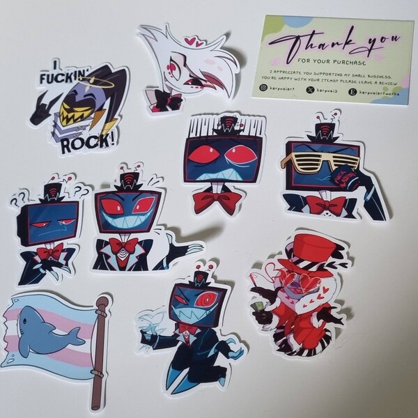 Vinyl Sticker Hazbin Hotel Lucifer Morningstar King of Hell - Etsy