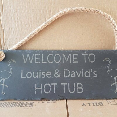 Slate Hanging Hot Tub Signs Jacuzzi Plaque Christmas Birthday Gifts ...