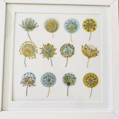 Dandelion Embroidery Kit. Scandinavian Style. Modern Hand Embroidery ...