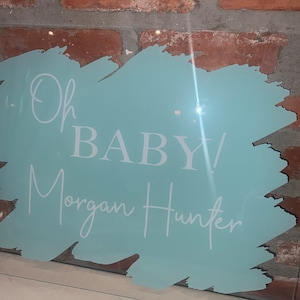 Acrylic Baby Shower Sign, Baby Shower Welcome Sign, Baby Boy, Baby Girl ...