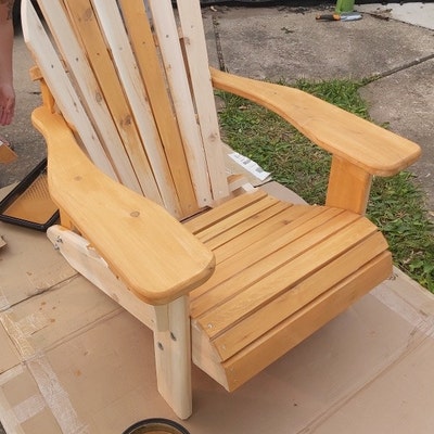 Amish Handcrafted Cedar Log Adirondack Chair Kit for Your DIY - Etsy