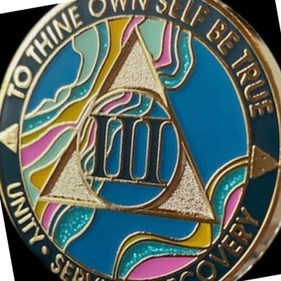 1 50 Year AA Medallion Black Tri-plate Red White Blue - Etsy
