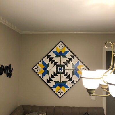 Blue Carolina Lily Barn Quilt on Western Red Cedar - Etsy