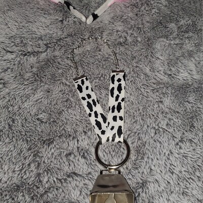 Cowprint Cowbell O Ring Choker Collar - Etsy