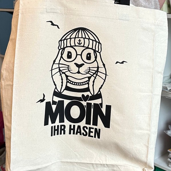 Plotterdatei Maritim Ostern Hase Moin SVG, Plotterdatei Hase Seemann ...