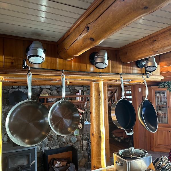 Wrought Iron Pot, Pan Rail, Pan Organizer, Kitchen Storage, Utensil ...