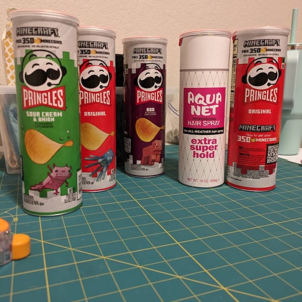 Aqua Net 80s PRINGLES Can Labels -- DIGITAL Printable Party Decor - Etsy