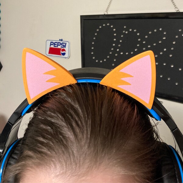 Black Anime Cat Ears, Streaming Headphone Cat Ears, Cat Ears That ...