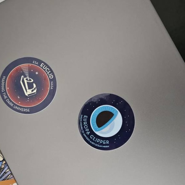 Sticker JUICE Jupiter Icy Moons Explorer, Vinyl Sticker, Reimagined ...